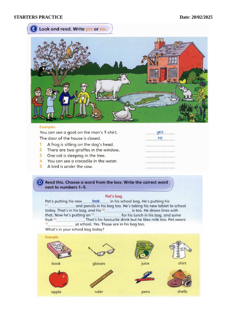 Starters Practice | PDF