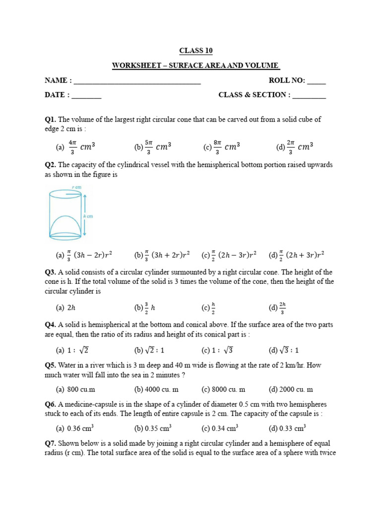 CH 12 - Surface Area and Volume | PDF | Sphere | Geometry