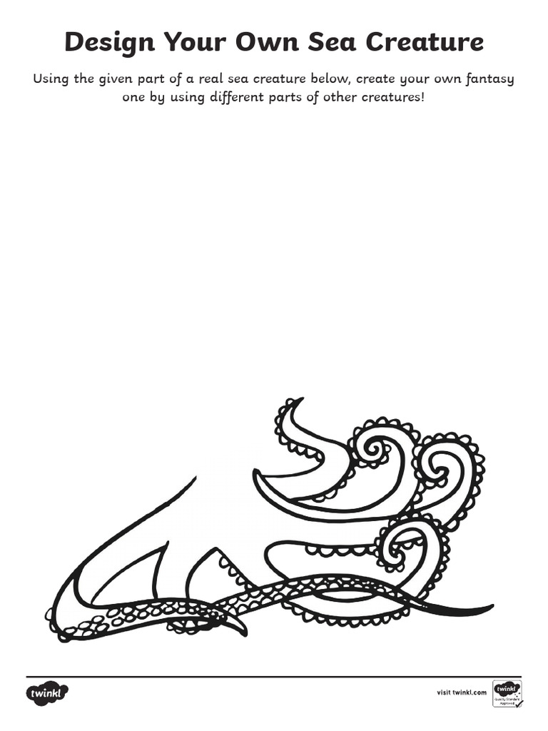 T T 5523 Under The Sea Design Your Own Sea Creature Worksheet | PDF