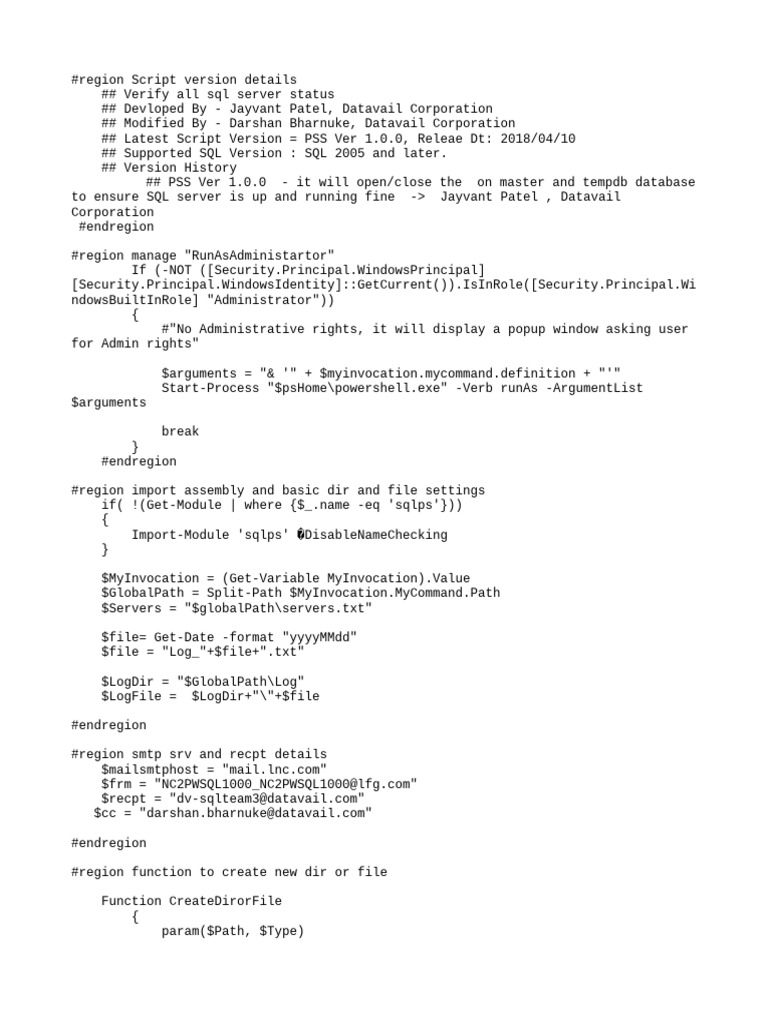 Powershell Cluster Verification Pdf Microsoft Sql Server Computer File