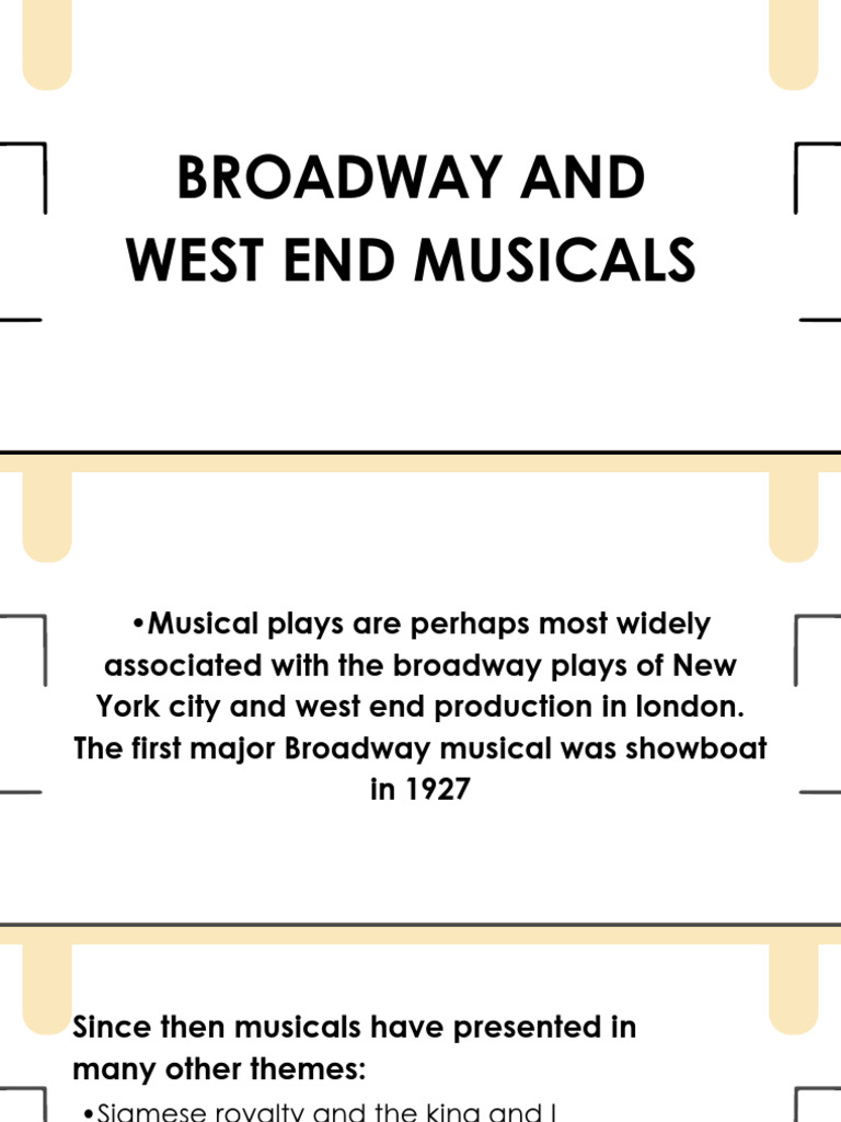Broadway and West End Musicals | PDF