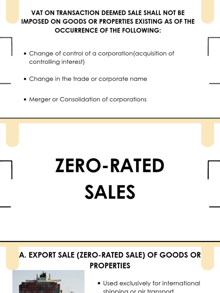 Zero-Rated-Sales | PDF | Value Added Tax | Tax Exemption