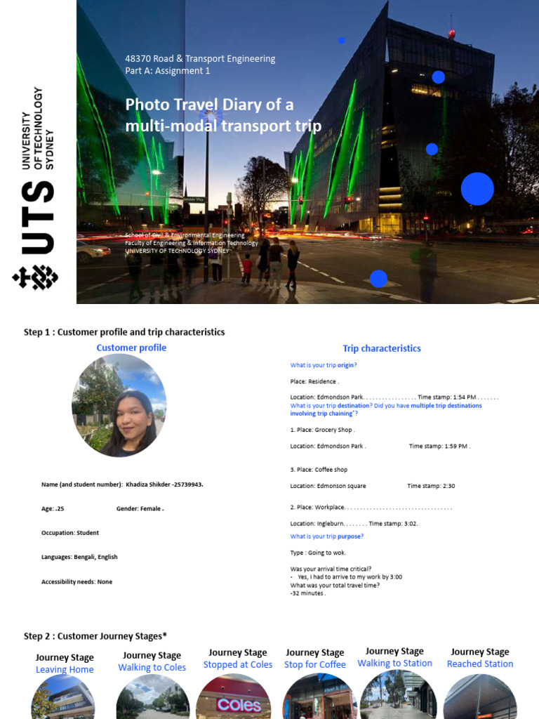 Multi-Modal Transport Trip Diary | PDF | Traffic | Rail Transport