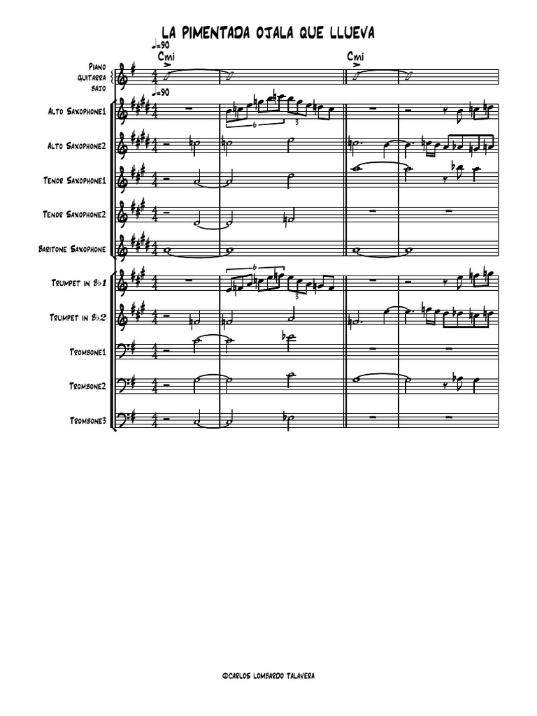 OJALA QUE LLUEVA 7 - Score and Parts | PDF