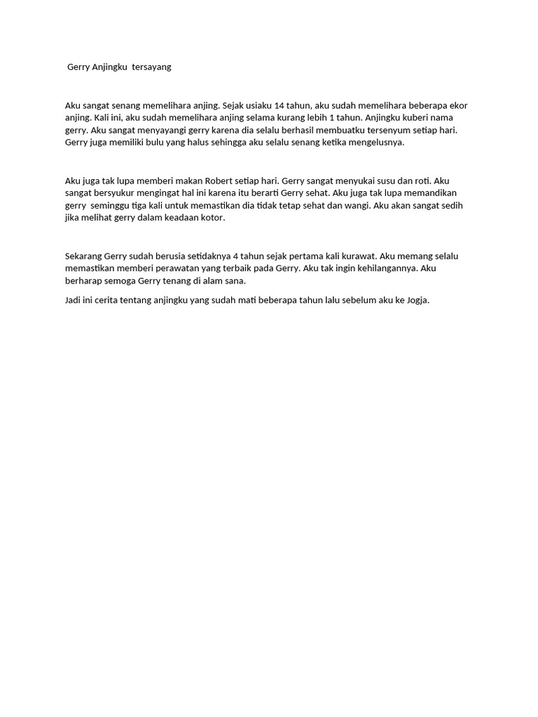 Gerry Anjingku Tersayang | PDF