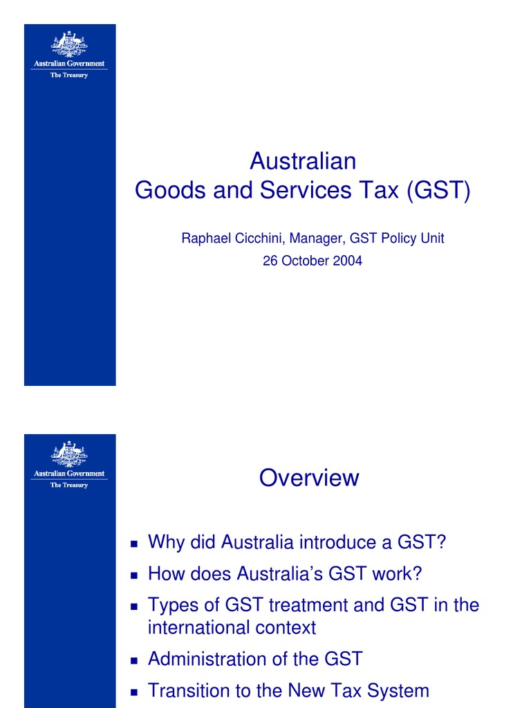 Australia GST - 2004 | PDF | Value Added Tax | Taxes