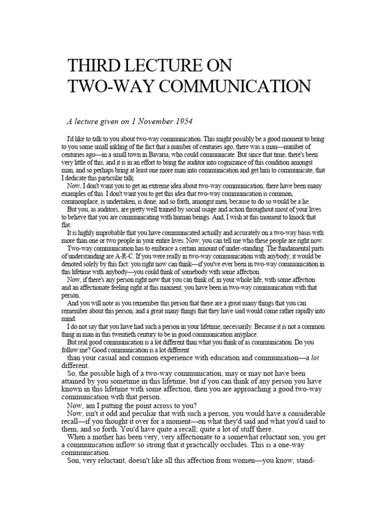 5411C01 Creation 18 Third Lecture On Two-Way Communication | PDF ...