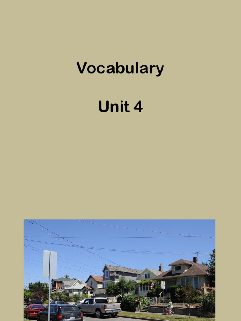 Vocabulary Unit 4 (Double Click 1) | PDF | Furniture