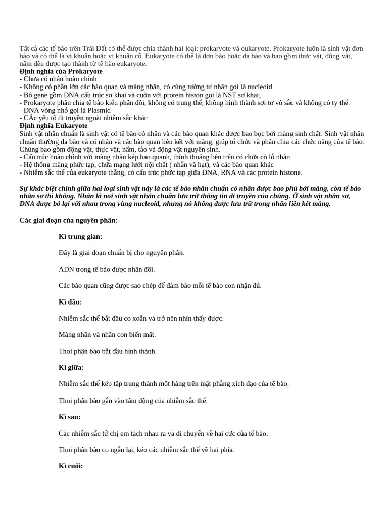 Lý thuyết SHPT | PDF