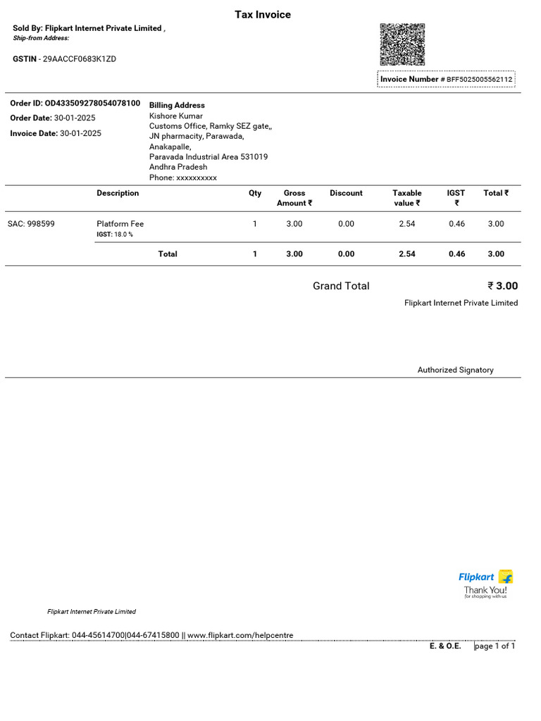 Invoice OD433509278054078100 | PDF