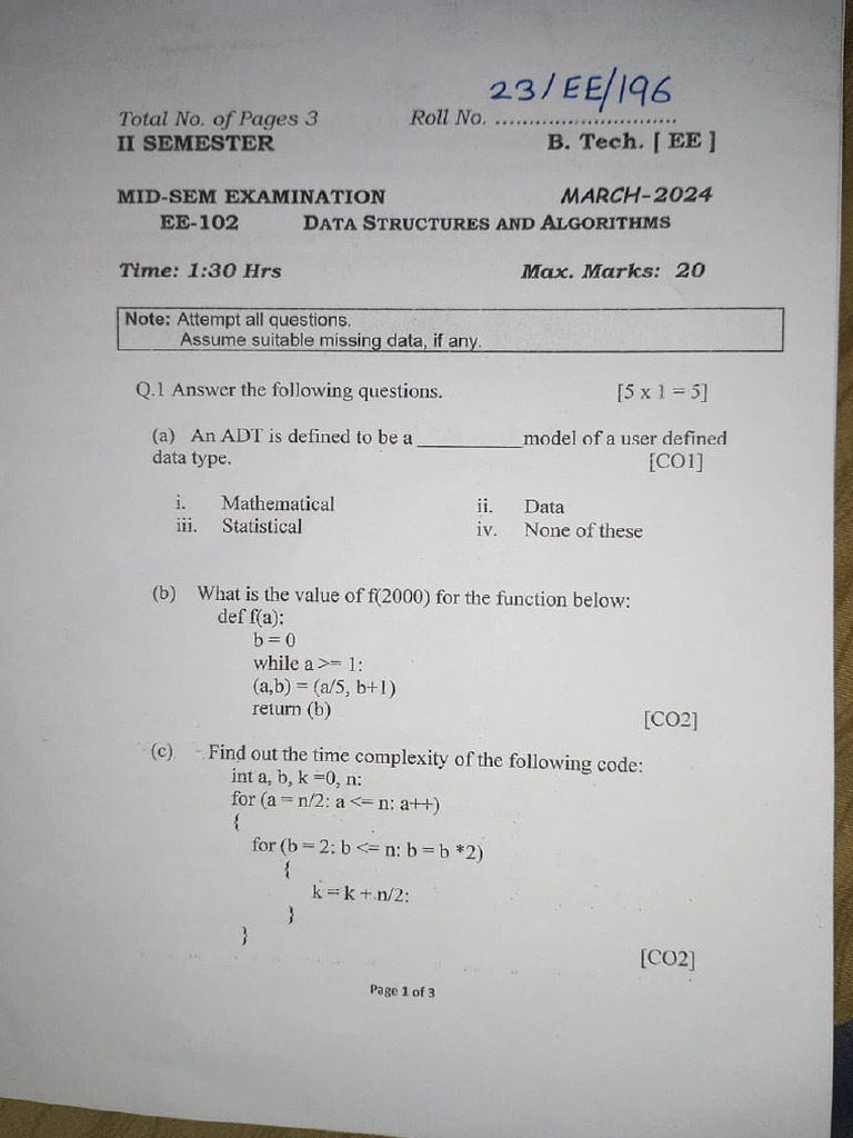 Dtu Midsem Dsa | PDF