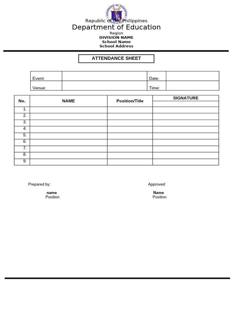 GAD Attendance | PDF
