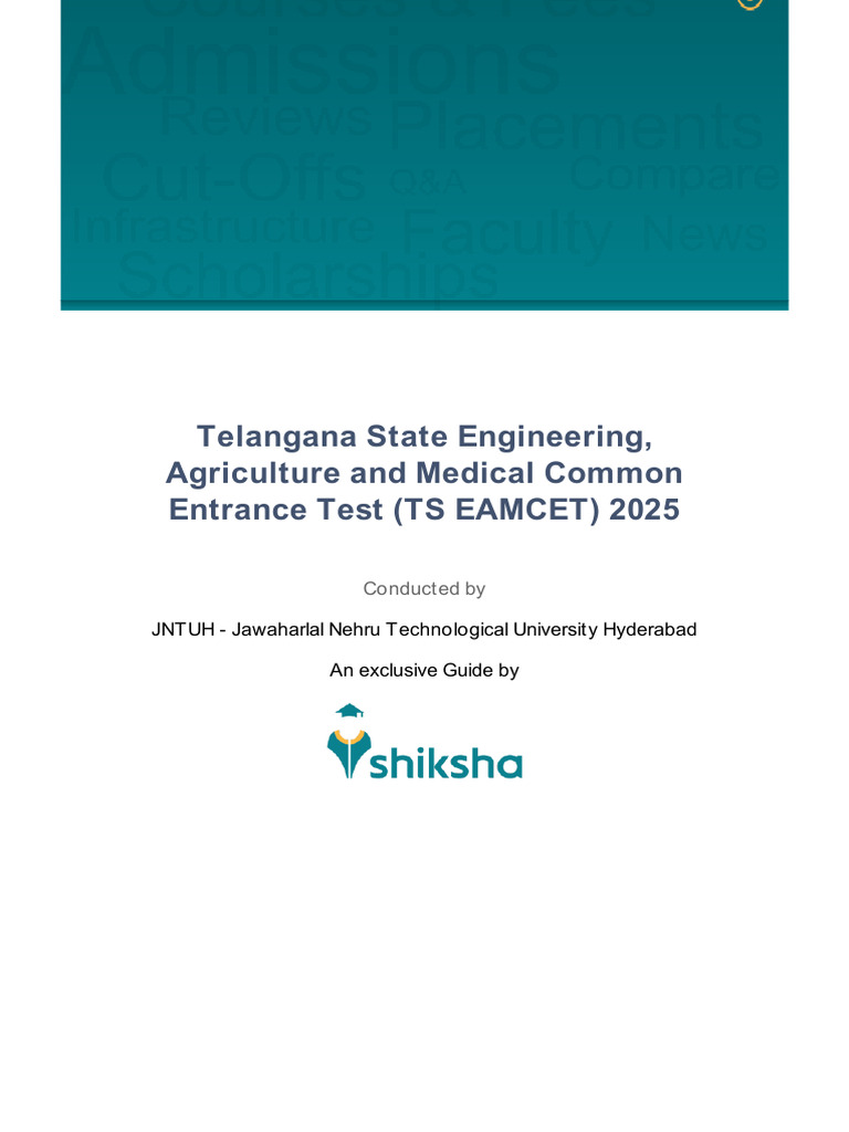 TS EAMCET 2025 Application Guide | PDF | Qualifications