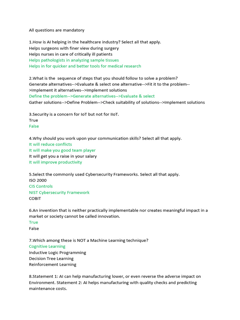First Attempt Questions | PDF | Cloud Computing | Artificial Intelligence