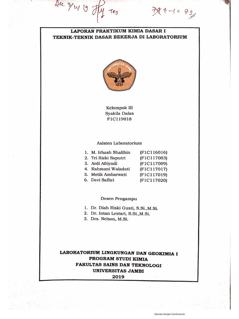 Laporan Kimdas Perc 1 | PDF