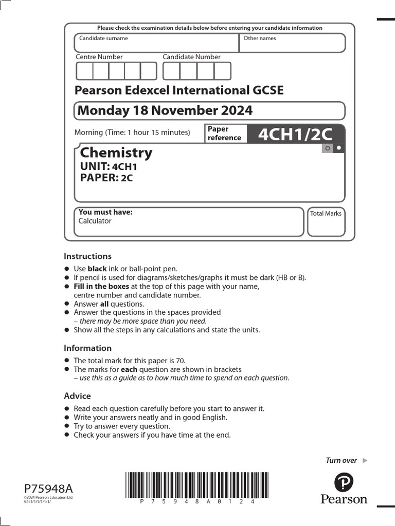 4ch1 2c Que 20241119 | PDF | Proton | Atoms