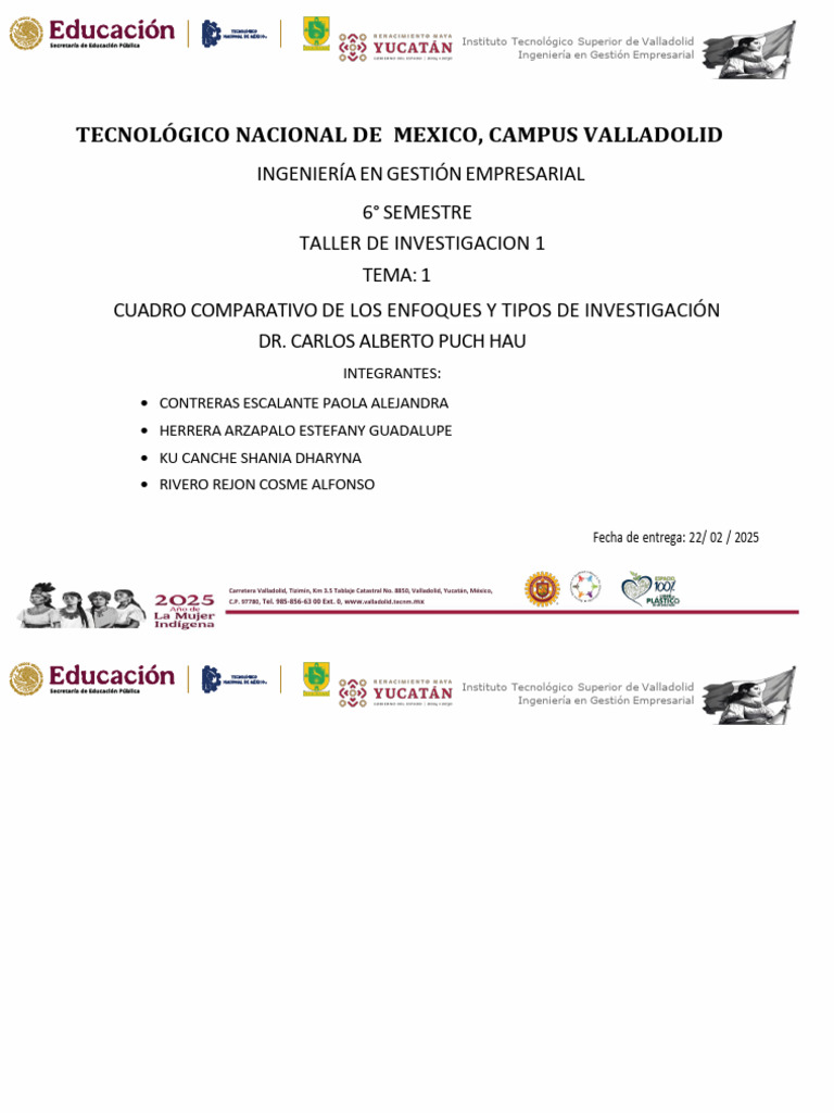 Taller de Inv-Tema 1 - Tarea 2 - Cuadro Comparativo | PDF | Datos | Science