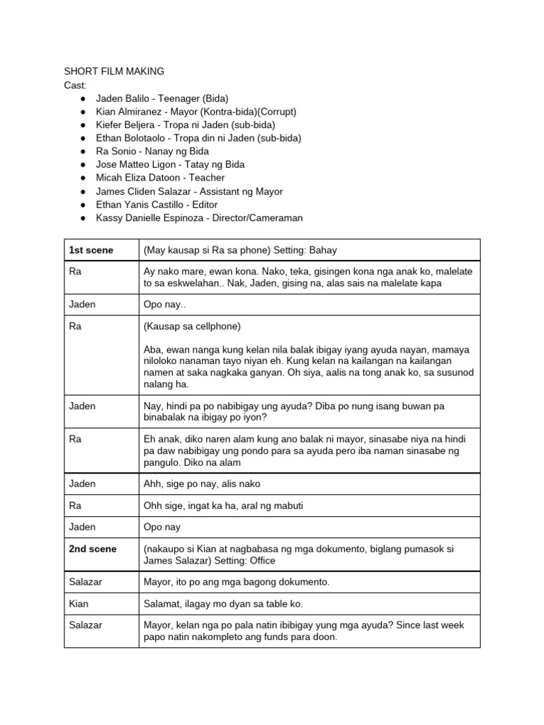 MJPT Film Script | PDF