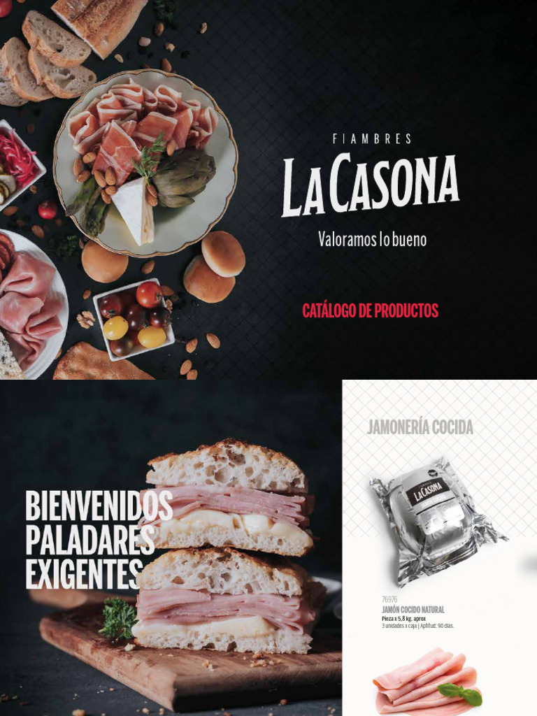 Catálogo de Fiambres La Casona | PDF | Alimentos | Ingredientes de comida