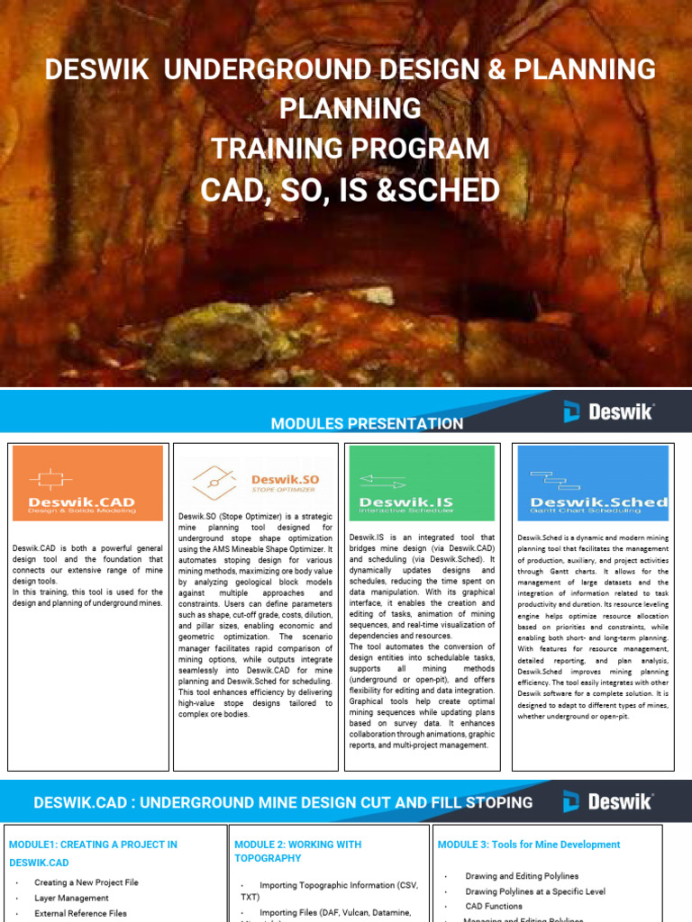 Deswik Underground Design & Planing by Ank | PDF | Computer Aided Design | Mining