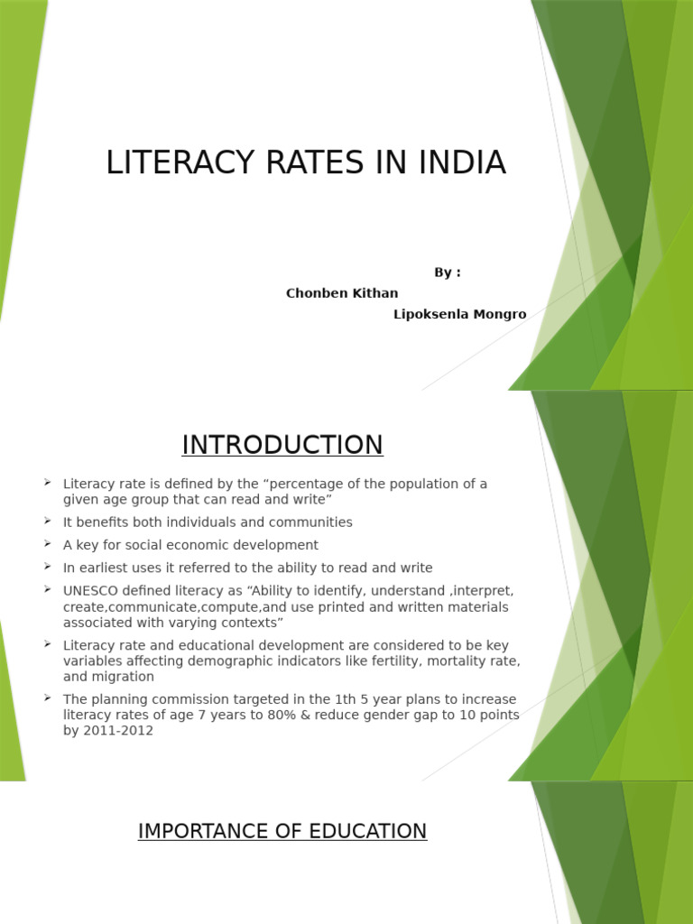 Literacy Rate Trends in India | PDF