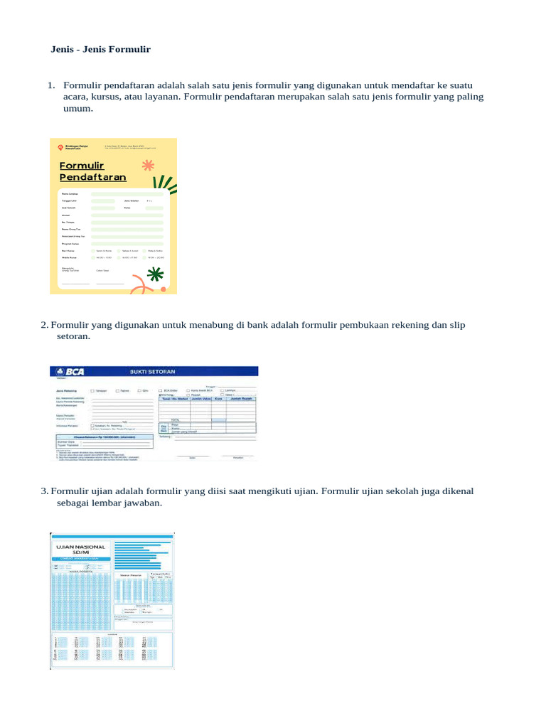 Jenis formulir | PDF