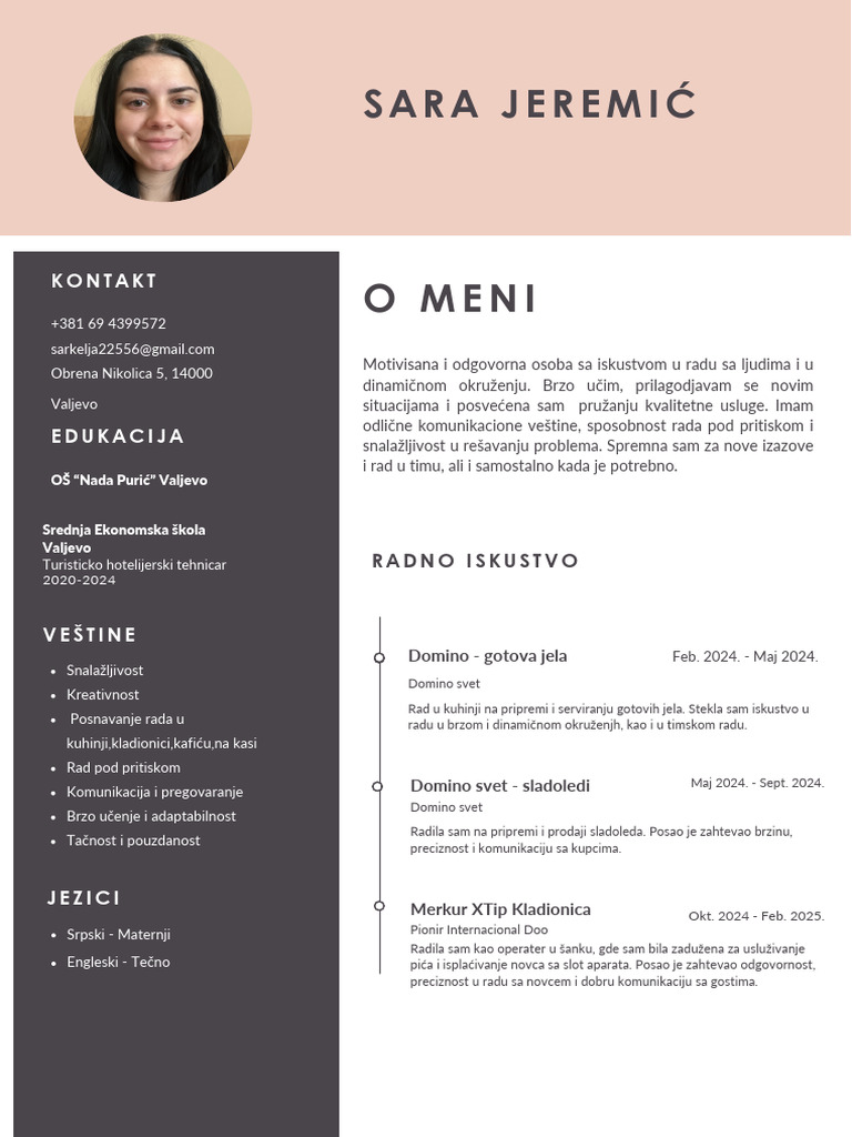 Minimalist Professional CV Resume PDF | PDF