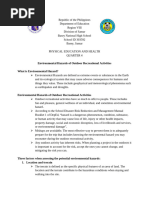 PE and Health 12 - Module 6 | PDF | Mountaineering | Hiking