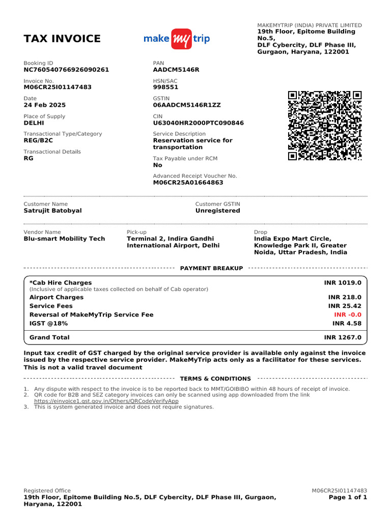 Cab NC760540766926090261 | PDF | Invoice | Payments