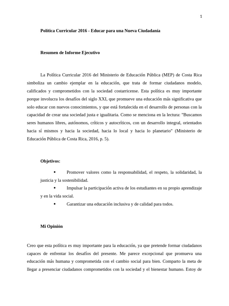 Estructura del Resumen Ejecutivo | PDF | Enseñando | Maestros