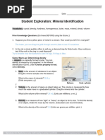 MineralIdentificationSE Key 1 | PDF | Minerals | Density