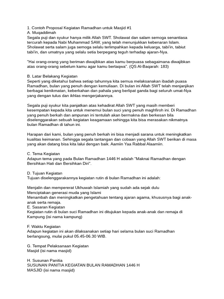 Contoh Proposa | PDF