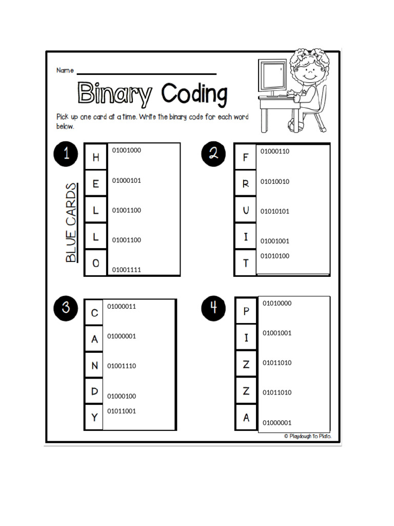 Binary Letter Easy 1 | PDF