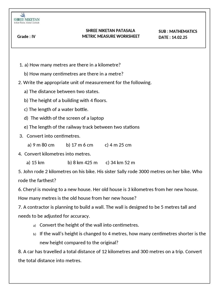 G4 Math MeasurementWS 14 | PDF