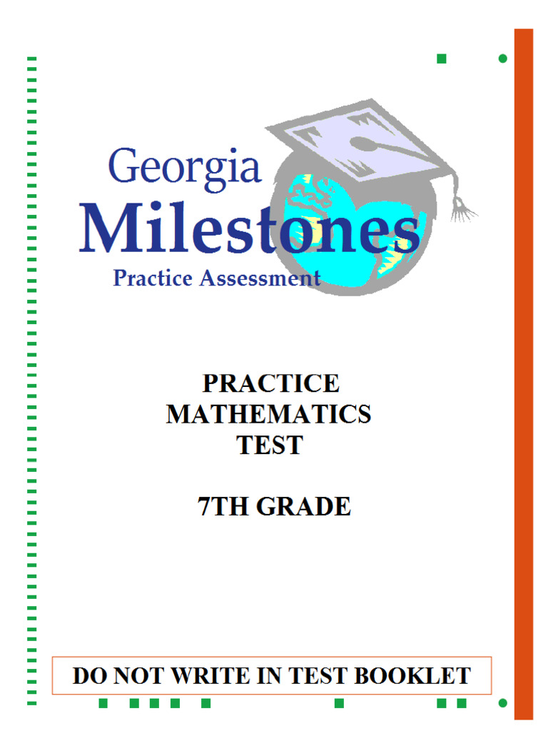 BOOKLET - Mock Milestone - 7math - Revised | PDF | Equations ...