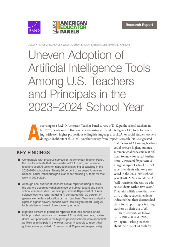 RAND_RRA134-25 (1) | PDF | Teachers | Sampling (Statistics)