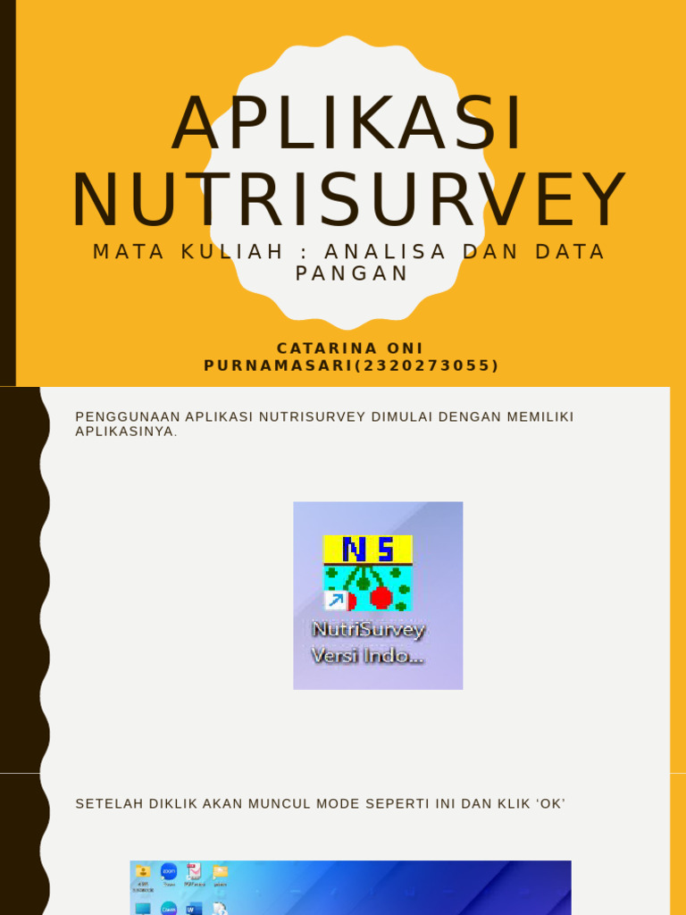 APLIKASI NUTRISURVEY_PPT_ONI | PDF