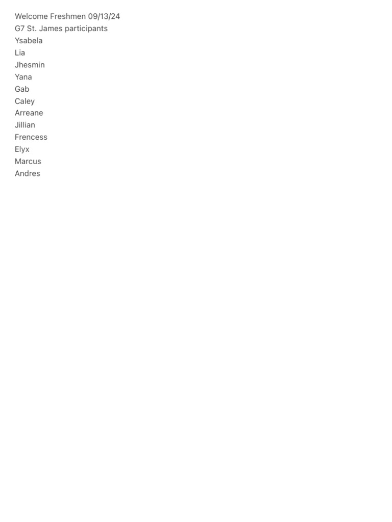 Welcome Freshmen 091324 | PDF