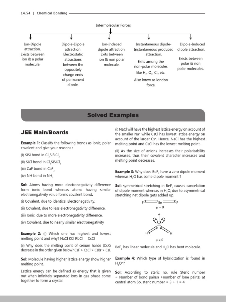 Intermolecular Forces and Dipole Moments | PDF | Chemical Bond ...