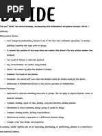 Types of Division in Mathematics | PDF