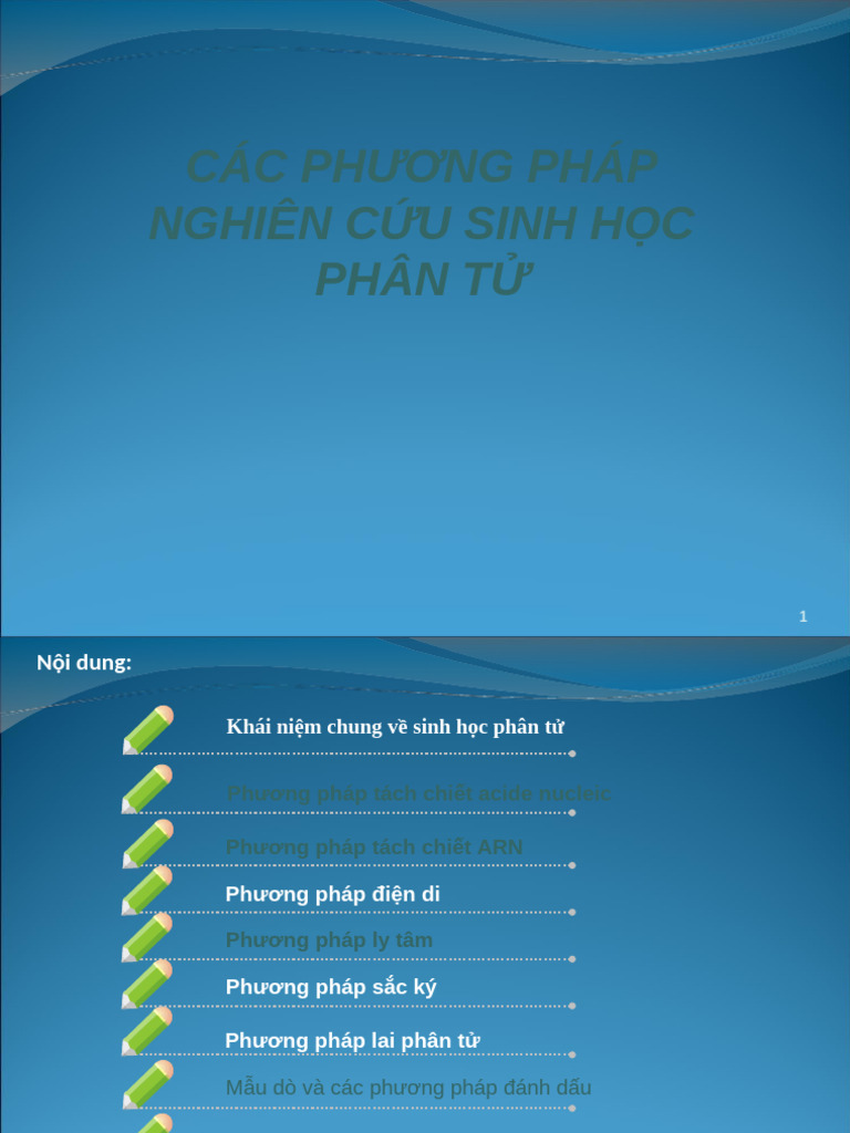 (123doc) Cac Phuong Phap Nghien Cuu Sinh Hoc Phan Tu | PDF