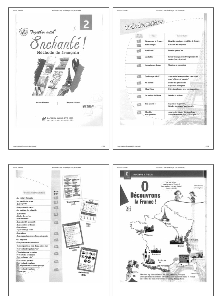 Enchanté 2 - Flip Book Pages 1-50 - PubHTML5 | PDF | Books | Animation