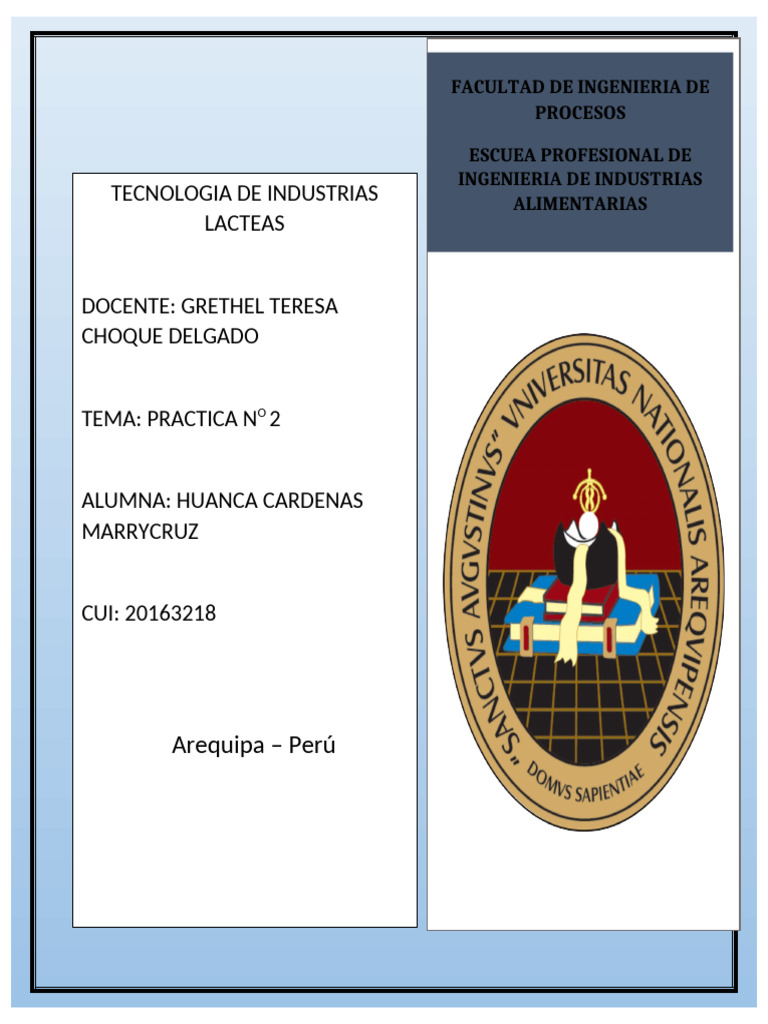 Practica de Secado en Spray-Huanca Cardenas | PDF | Temperatura | Densidad