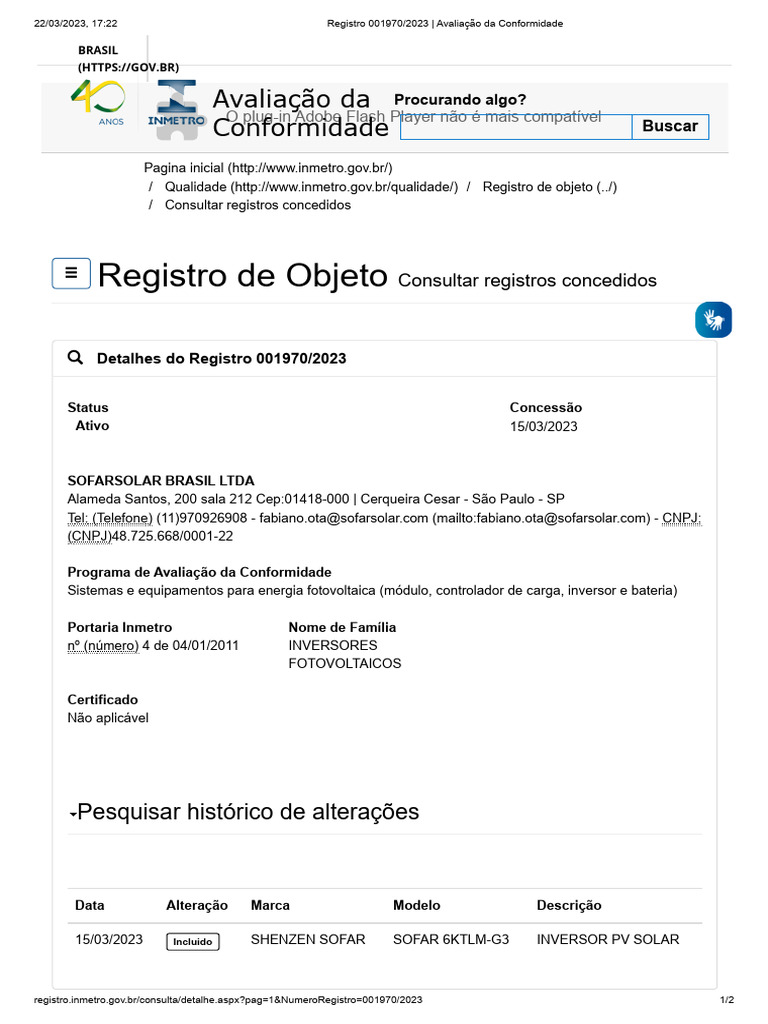 Inmetro Inversor | PDF