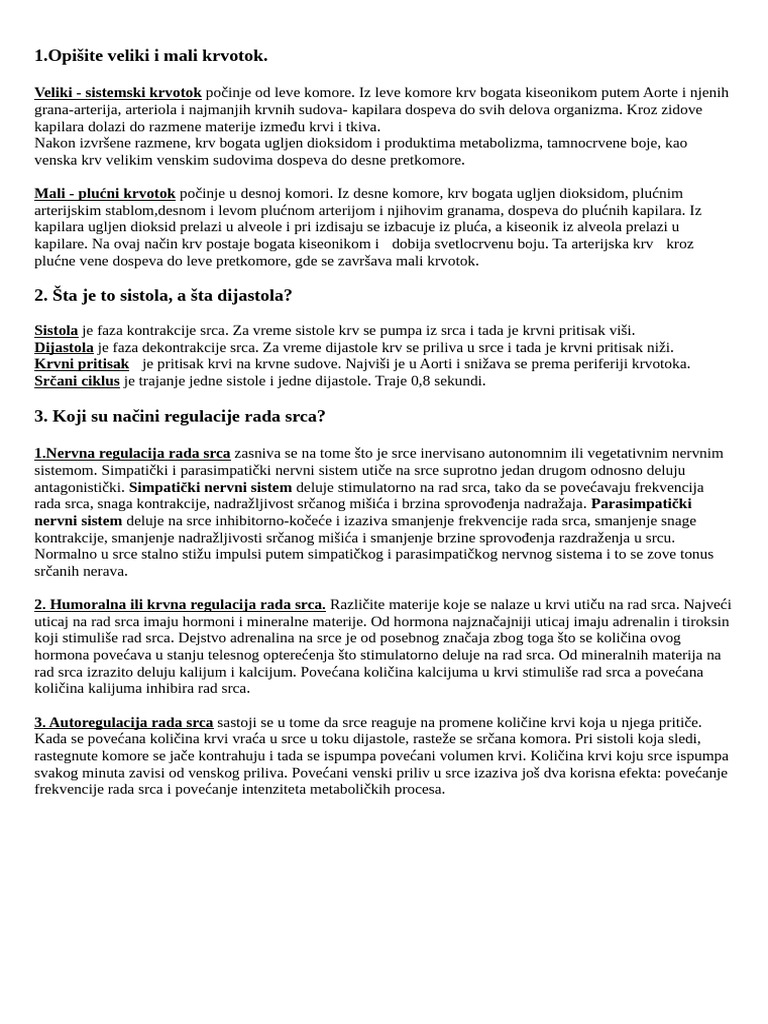 Pitanja I Odgovori Medicina | PDF