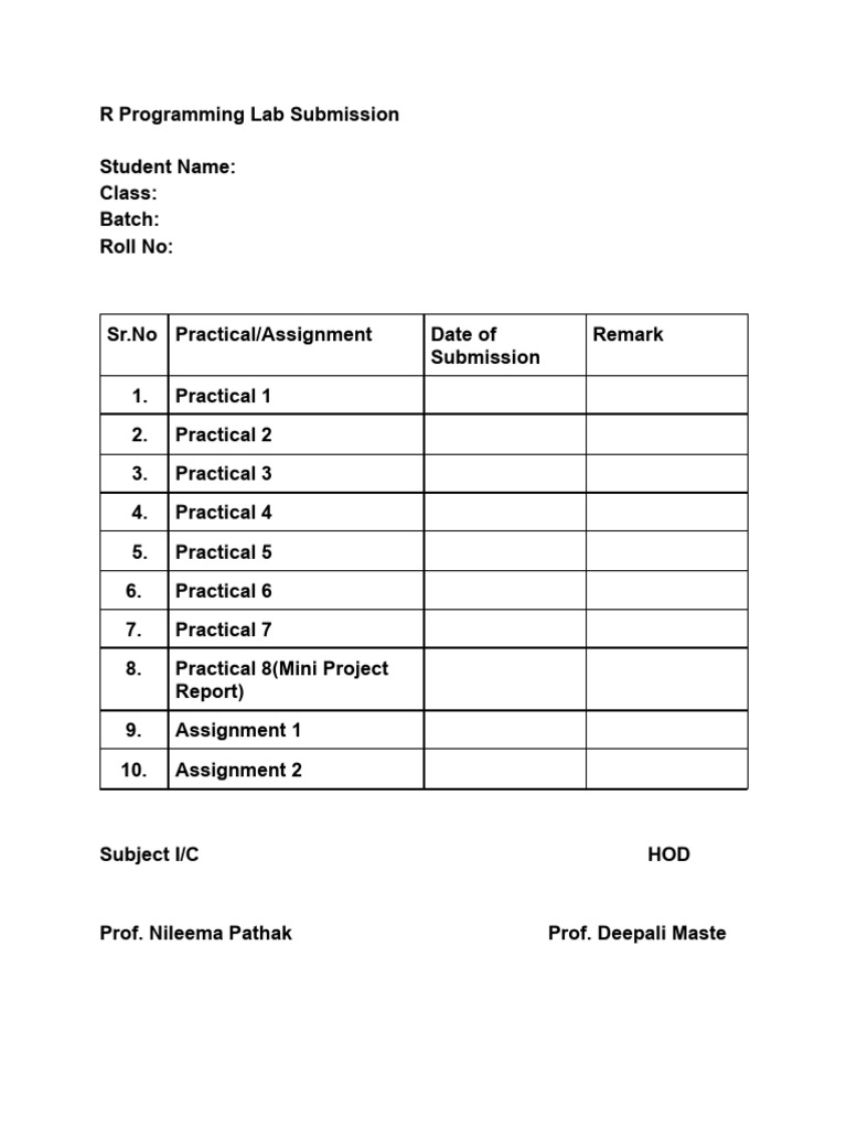 R Lab Submission | PDF