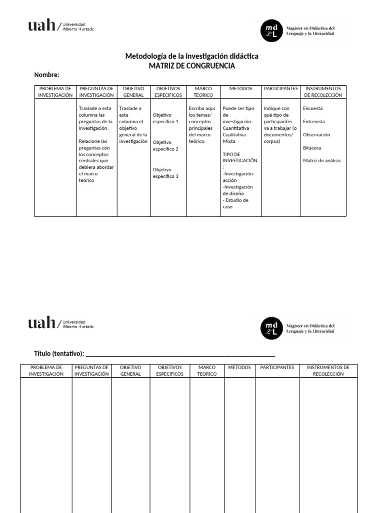 Taller 2 MATRIZ DE CONGRUENCIA | PDF