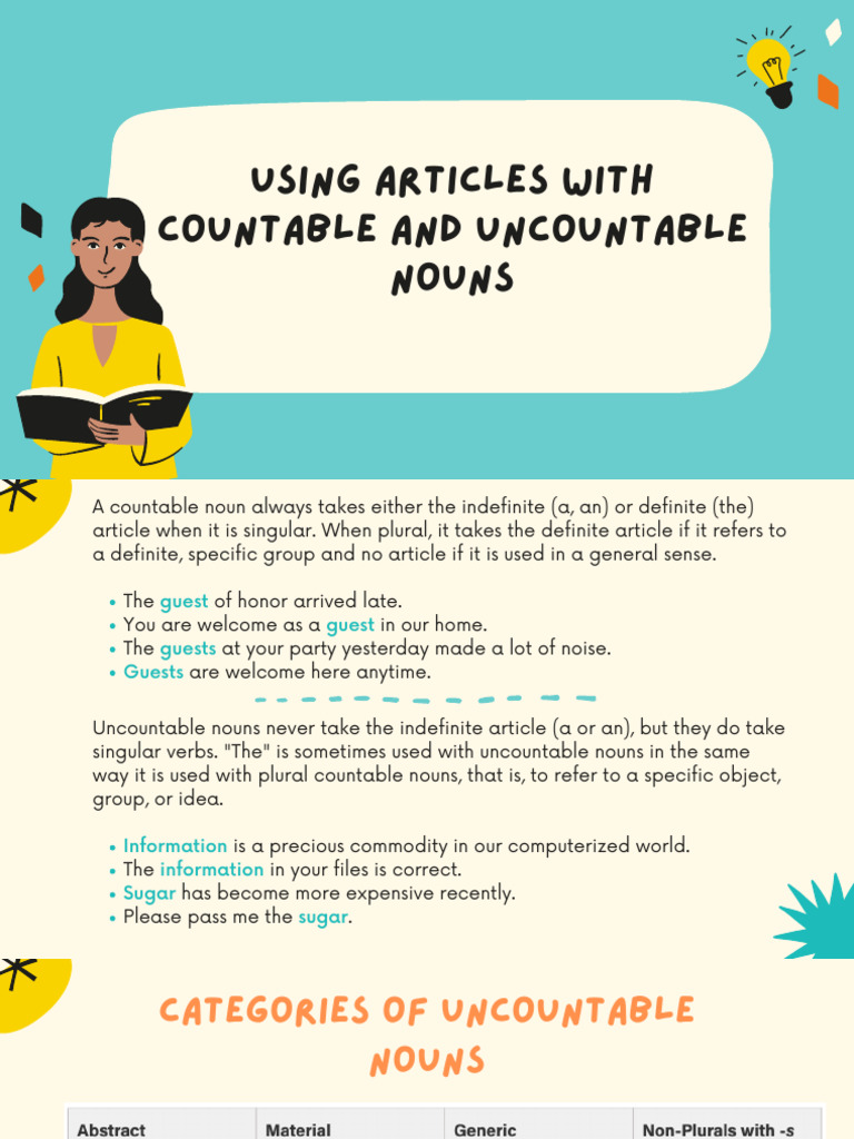 Articles & Quantifiers | PDF | Noun | Plural