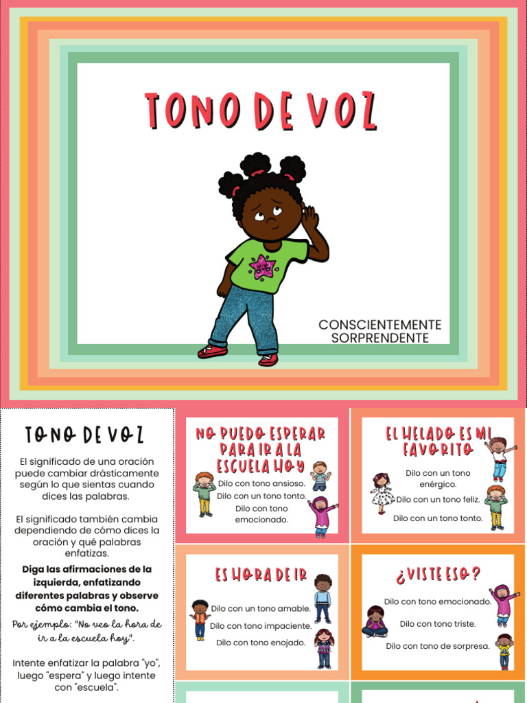 Ejercicios de Tono de Voz y Emociones | PDF