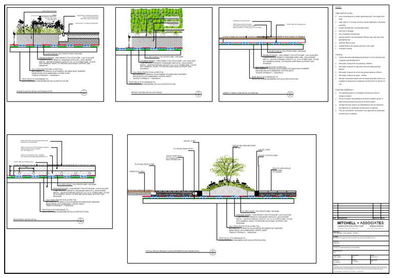 201 Typical Planting Details On Podium | PDF | Topsoil | Drainage
